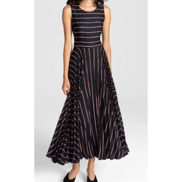 A.L.C. | Dresses | New Alc Halle Dress In Navyorange Stripe | Poshmark